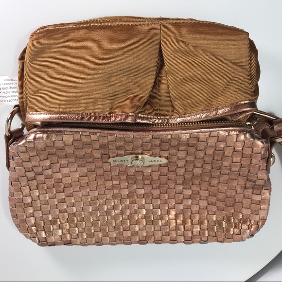 Elliott Lucca | Bags | Elliot Luca Purse Copper Colored Woven Leather ...